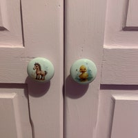 Rabbit Theme Drawer Knobs, Safari Animal Nursery Room Drawer Handles, Nursery Bunny Knobs Decor ...