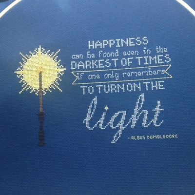 Dumbledore Turn on the Light cross Stitch PATTERN DOWNLOAD - Etsy