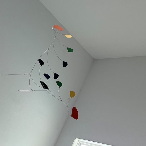 Triangle Mobile / Blue & Yellow - Etsy