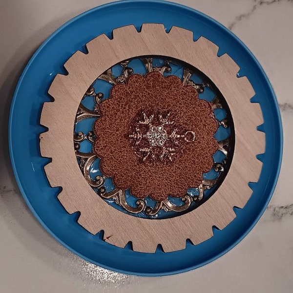 Pack of 25, Scalloped Round Leather, Scallop Circle, Leather Tag ...