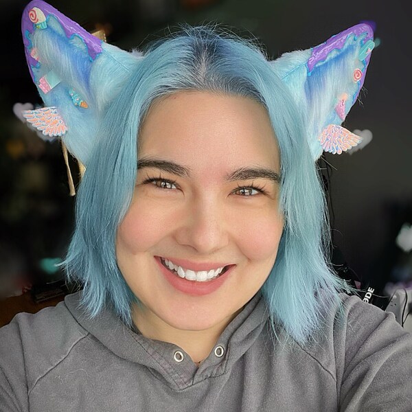 Night Moth Wolf Ears | Gray Wolf Ears | Realsitic Wolf Ears | Dog Ears ...