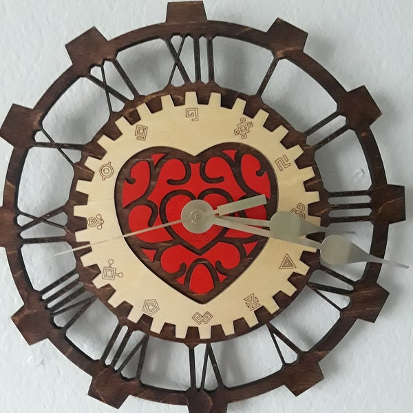Legend of Zelda Heart Container and Timegate Gear Clock - Etsy