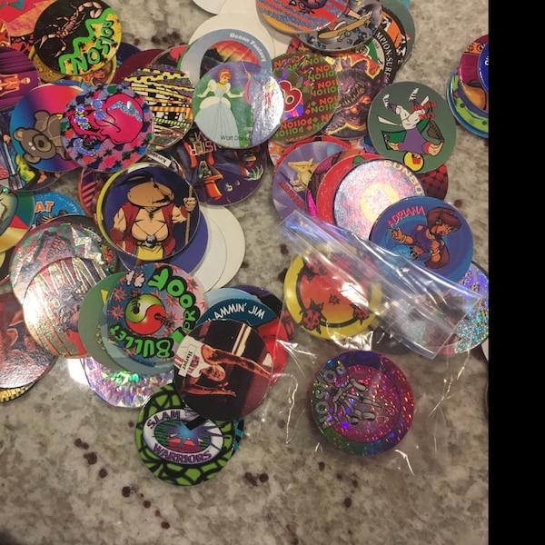 100 Misc Variety Pogs From the 90's + 1 Poison Plastic Slammer - Etsy