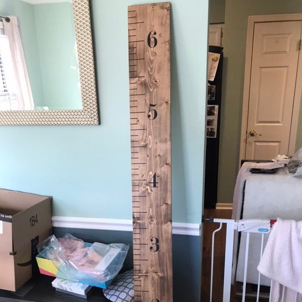 Height Chart Ruler - Wooden Height Chart - Growth Chart Ruler - Kids ...
