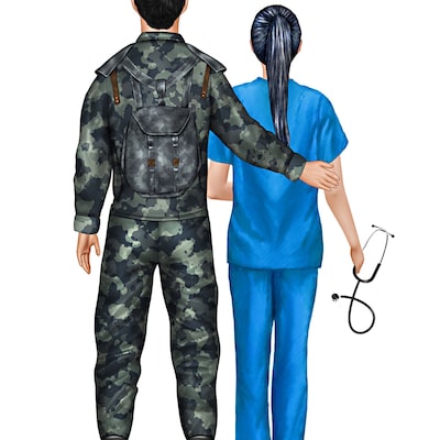 Personalised Nurse and Police Printpersonalised Couples - Etsy