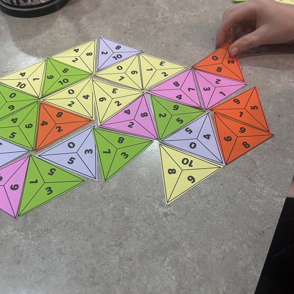 Make Ten Triangle Math Game - Etsy