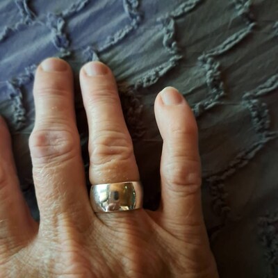 Solid 925 Sterling Silver Balinese Wide Band925 Wide Ring,925 Bali Ring ...