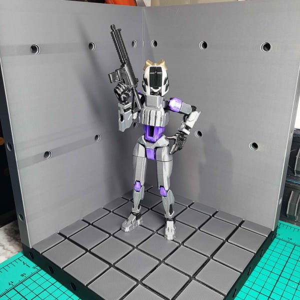 1:12 Scale Modular External Wall System for Extending GI Joe Base STL ...