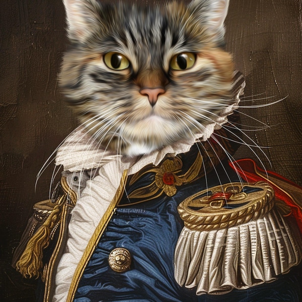Custom Royal Cat Portrait Renaissance Cat Painting Royal Dog Portraits ...