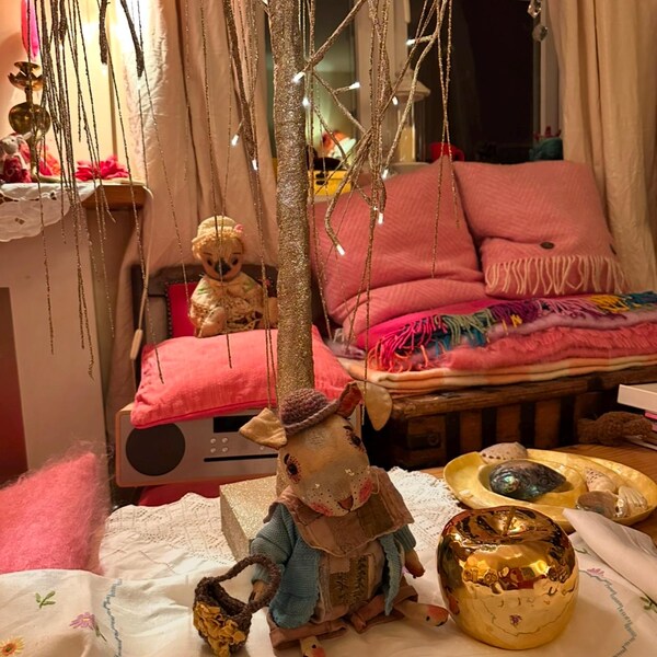 Handstitched Wall Hanging Sculpture Textile Art Bird by Daria Sikora ,A ...