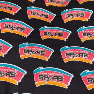 New NBA SAN ANTONIO Spurs Throwback Print #2 100% Cotton Fabric, You ...