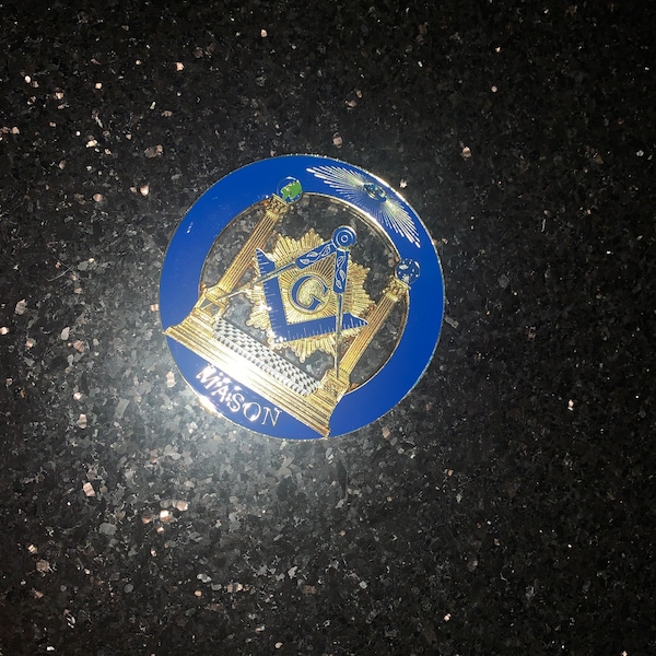 Large Enamelled MASONIC Car Emblem/decoration/badge/decal. Square ...