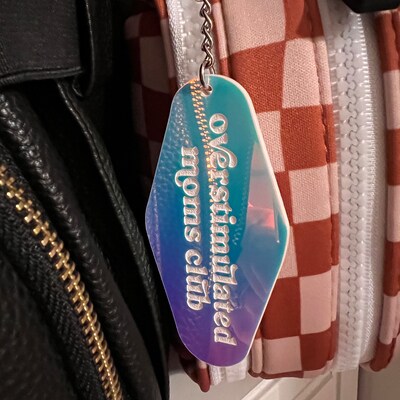 Custom Text Keychain Stocking Stuffer Acrylic Hotel Keychain Retro ...