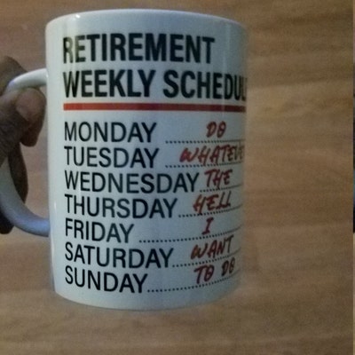 Retirement Weekly Schedule Svg, Funny Retirement Gift for Husband Dad ...