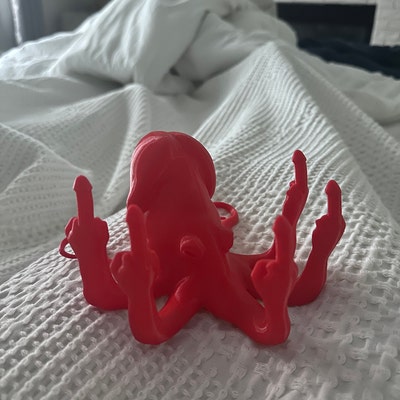 Dicktopus Fucktopus Angry Octopus Penis Middle Finger Dickasaurus Rex ...