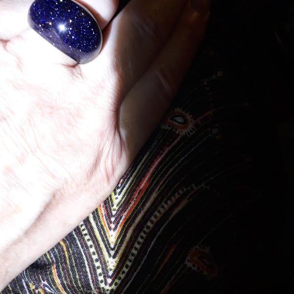 Solid Blue Sandstone Ring Band Size 6 7 8 9 10 Carved Gemstone Band ...