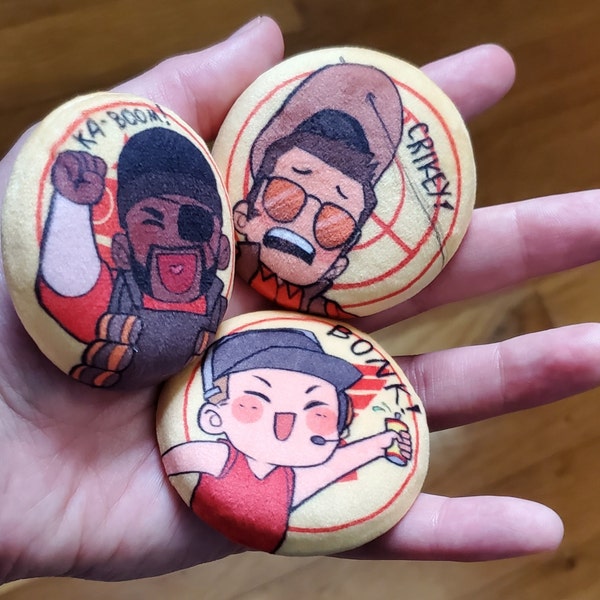 Big Squishy Fabric TF2 Buttons (2.5") - Etsy