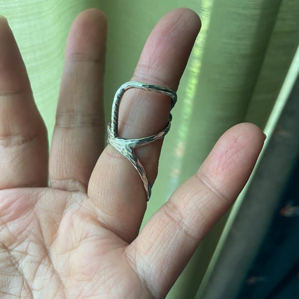 Garnetswan Splint Ring • Sterling Silver Swan Neck Splint for PIP, DIP ...