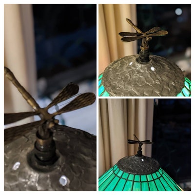 DRAGONFLY Aged Brass Finish Lamp Finial-highly Detailed Cast Metal - Etsy