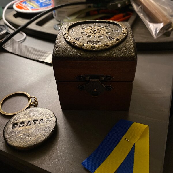 Viking Ring Box With Norse Vegvisir Viking Compass Nordic Jewelry Box ...