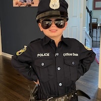 Personalized Kid's Police Costume: Embroidered Uniform with FREE Hat ...