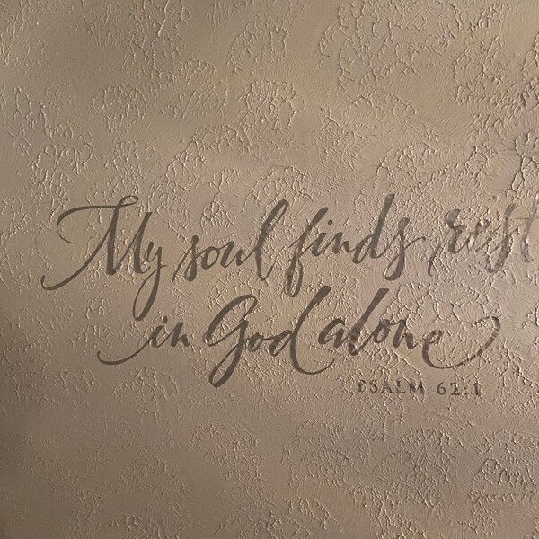 Scripture Wall Decal My Soul Finds Rest in God Alone Bedroom Wall Decor ...