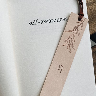 Leather Bookmark Wildflower Olive Branch Willow Tree - Etsy