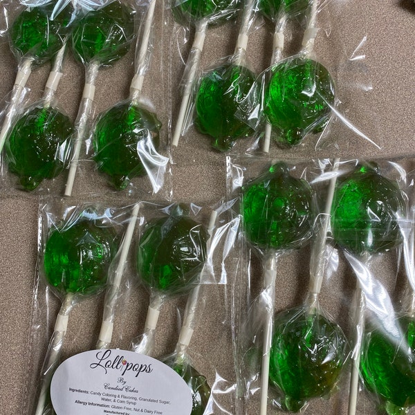 12 TURTLE LOLLIPOPS - Turtle Party Favors - Etsy