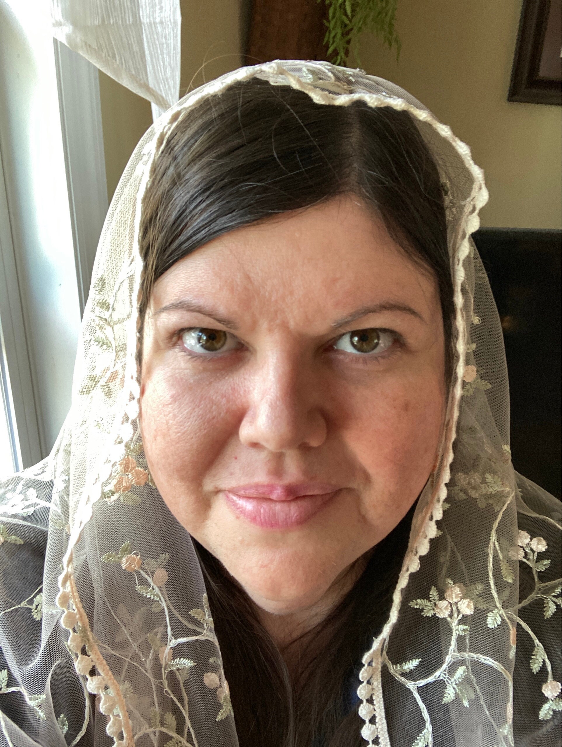 Evintage Veils~READY TO SHIP St. Therese Little Flower Chapel Mass Veil ...