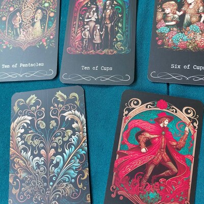 Ornamented Tarot Deck, Art Nouveau Tarot Cards, Indie Tarot Deck, RSW ...