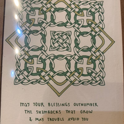 Blank Note Cards Celtic Knot & Blessing - Etsy