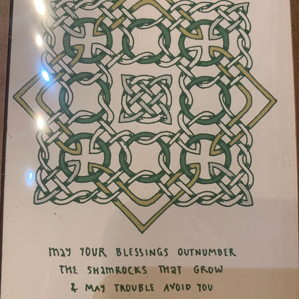 Blank Note Cards - Celtic Knot & Blessing - Etsy