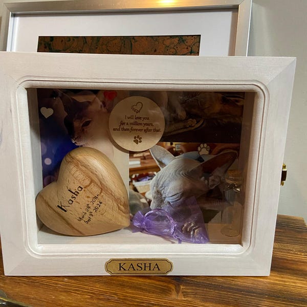 Memory Box, Cat Memorial Frame, Custom Shadow Box - Etsy