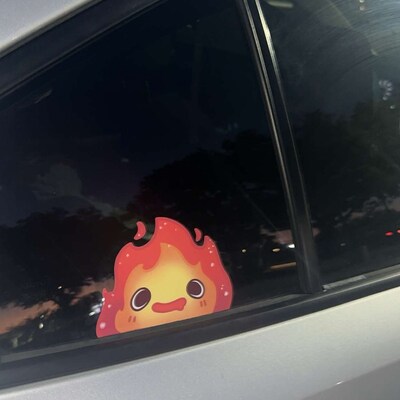 Derpy Fire Holographic Anime Game Chibi Car Laptop Vinyl Decal Sticker ...