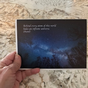 Rumi Quote, Inspirational Poetry, Greeting Card, Moon, Reflection, Lake ...