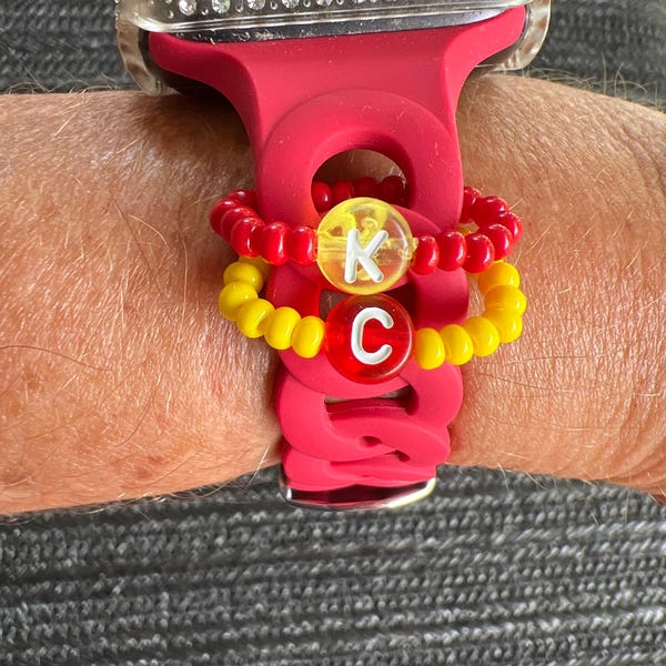 KC Watch Charm Set, Kansas City Super Bowl Watchband Gameday ...