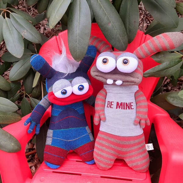 Handmade Cute Plushy, Friendly Monster, Gift Under 40 Dollars, Therapy ...