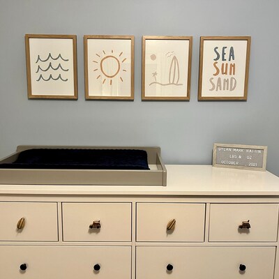 Summer Nursery Wall Art, Beach Ocean Nursery Decor, Set of 4 Prints ...