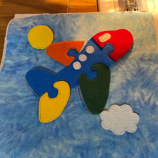 PDF, FCM, SVG Aircraft Puzzle Quiet Book Page Pattern + Instructions - Etsy