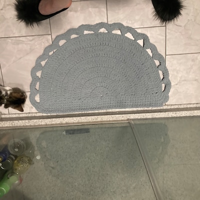 English Rug Pattern, Crochet Half Moon Pdf Pattern, Crochet Rug Pdf ...