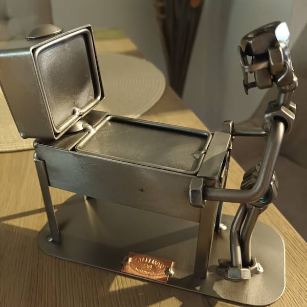 Nuts and Bolts Sculpture welder Handmade Ornament Figurine - Etsy