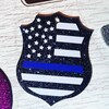 Police Badge American Flag, Thin Blue Line Instant Digital Download Svg ...