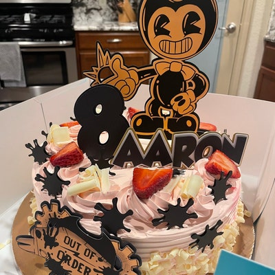 Bendy and the Ink Machine Cake Topper Beepaper Exclusive Design - Etsy