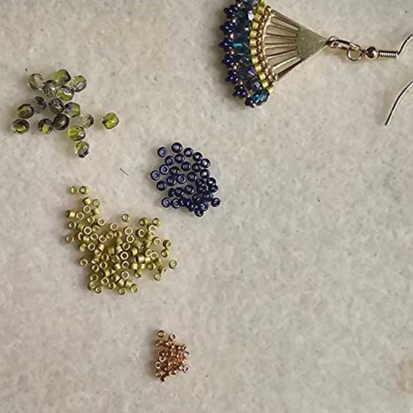 Bead Graph & Color Codes for 10 Odoti Fringe Earring Variations, Ombre ...