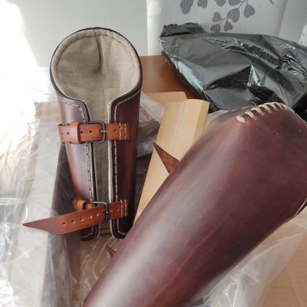 Leather Viking Combat Vambrace for FULL CONTACT FIGHT, Strengthened ...