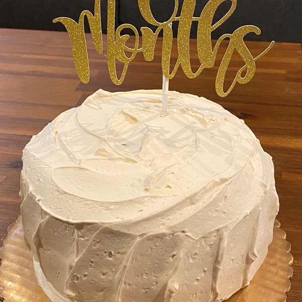 6 Months Cake Topper / 6 Month Birthday / Half Birthday Cake Topper ...