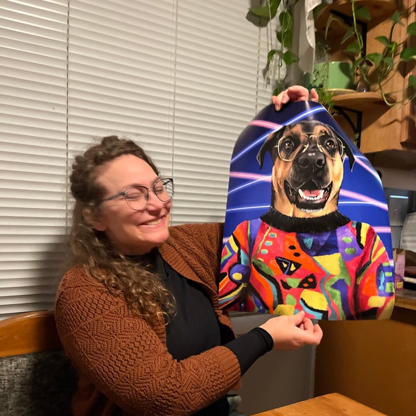 80s School Portrait, Pet Portrait, Custom Pet Portrait, Funny Pet ...