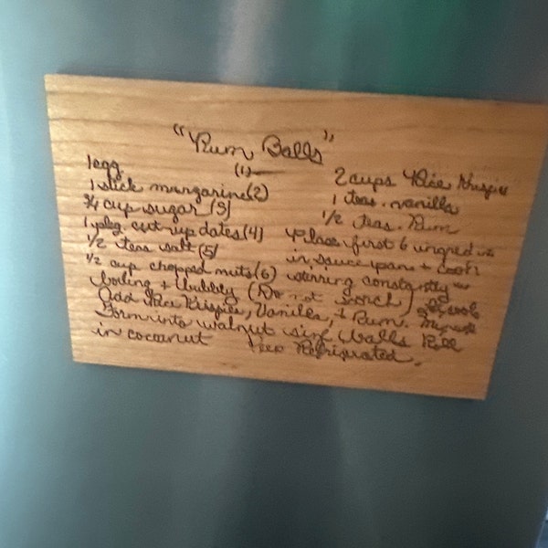 Recipe Cards, Handwritten Engraved Recipe, Custom Fridge Magnet ...