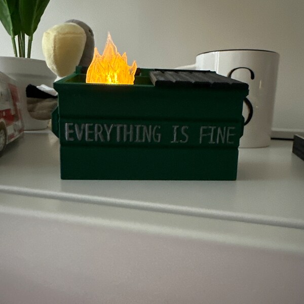 Flickering LED Dumpster Fire - Etsy