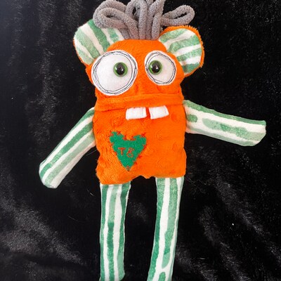 Minky Monster Doll PDF E-pattern Raggedy Folk Art Cloth Pattern Fast ...